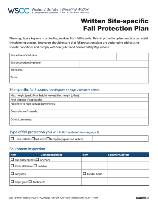 Top 6 Fall Protection Plan Templates Free To Download In PDF Format