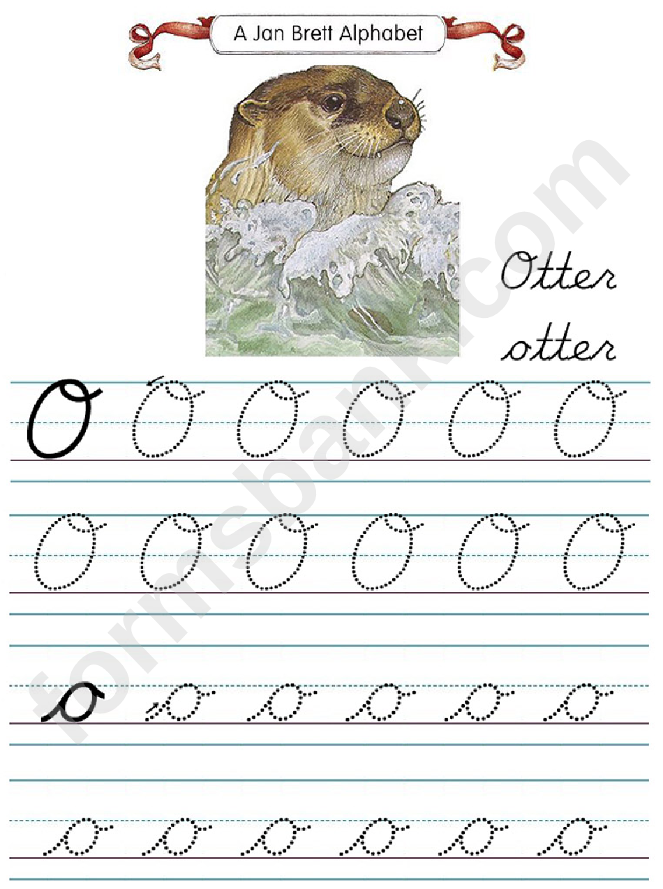 Jan Brett Alphabet Letter O printable pdf download