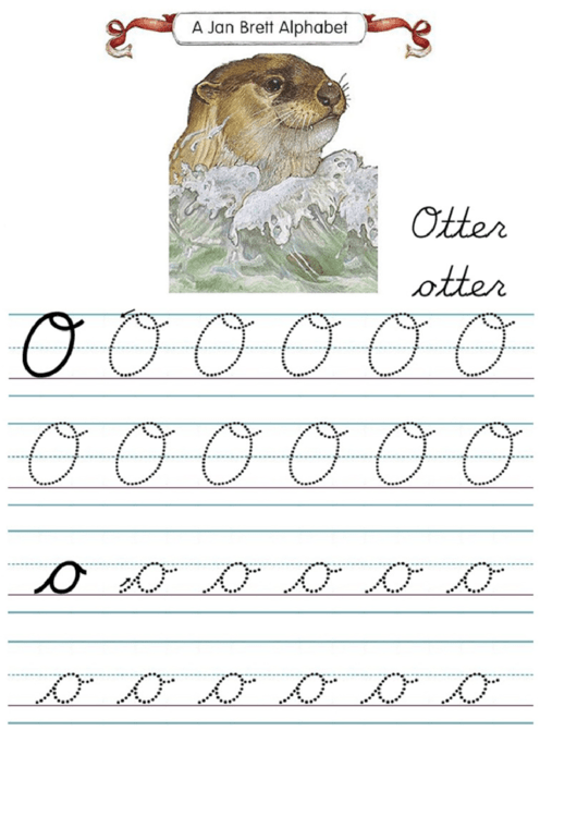 Jan Brett Alphabet Letter O printable pdf download