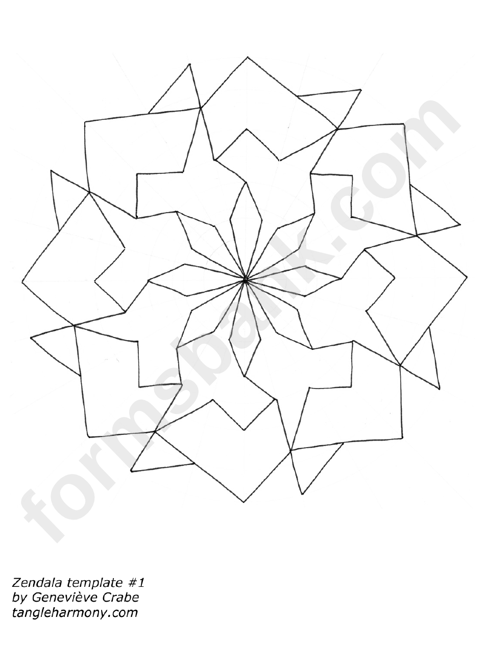 Zendala Template printable pdf download