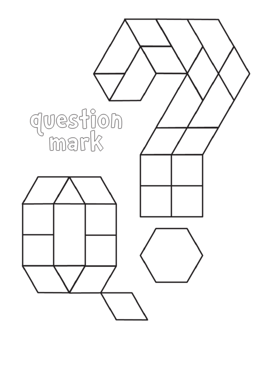 Question Mark Pattern Block Templates printable pdf download