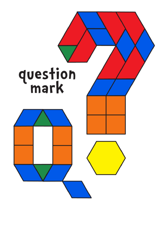 Question Mark Pattern Block Templates printable pdf download