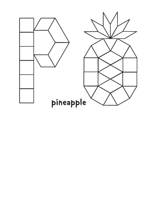 Pineapple Pattern Block Templates printable pdf download