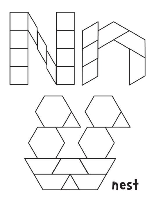 Nest Pattern Block Templates printable pdf download
