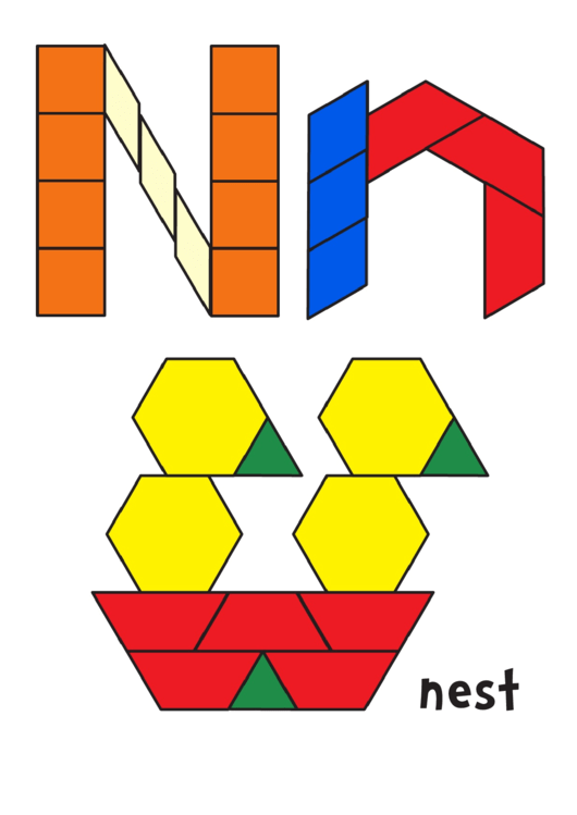 Nest Pattern Block Templates printable pdf download