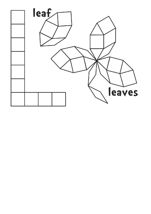 Leaves Pattern Block Templates printable pdf download
