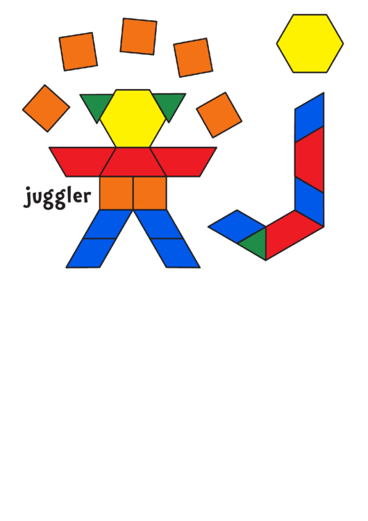 Juggler Pattern Block Templates printable pdf download