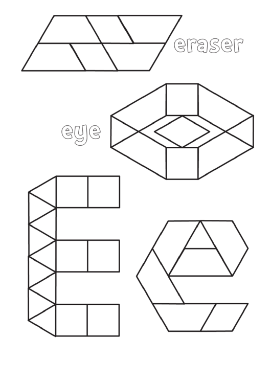 Eraser Eye Pattern Block Templates printable pdf download