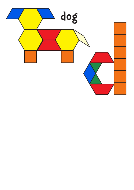 Dog Pattern Block Templates printable pdf download