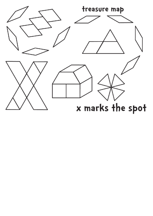 Treasure Map (B/w) printable pdf download