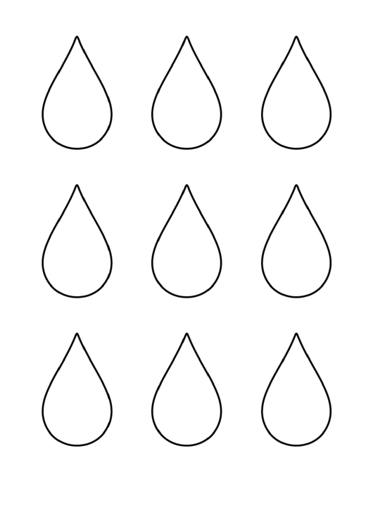 Raindrop Printable Template