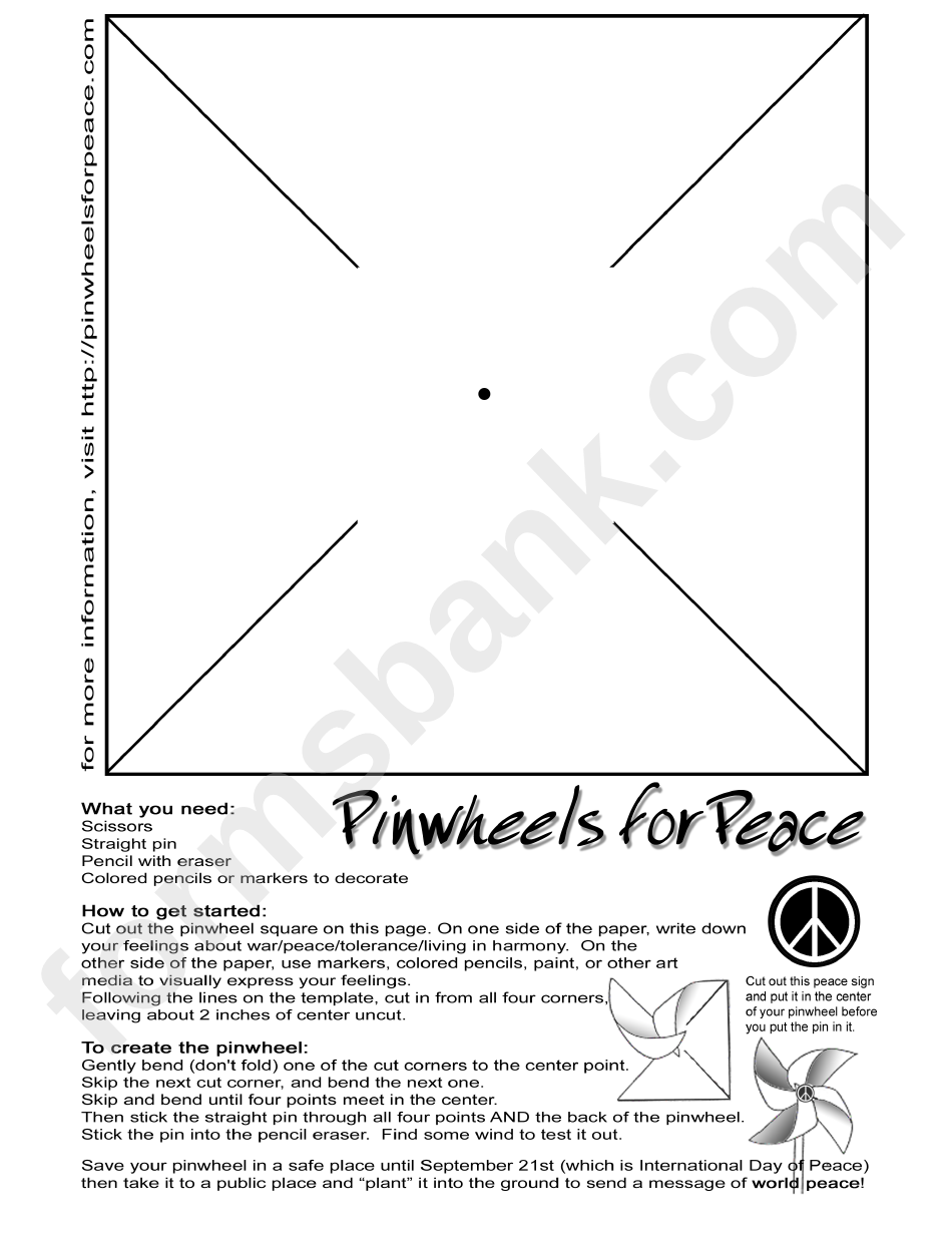 Pinwheel Template printable pdf download