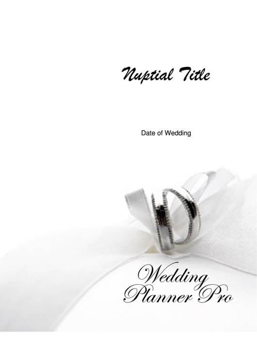 Fillable Wedding Planning Template printable pdf download