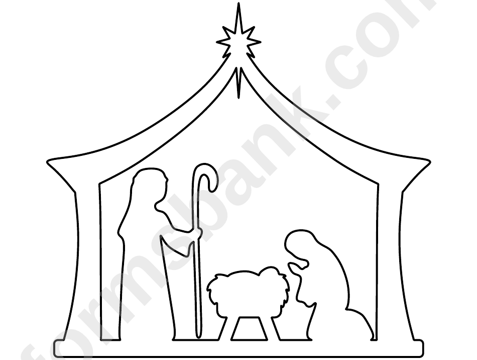 Nativity Template printable pdf download