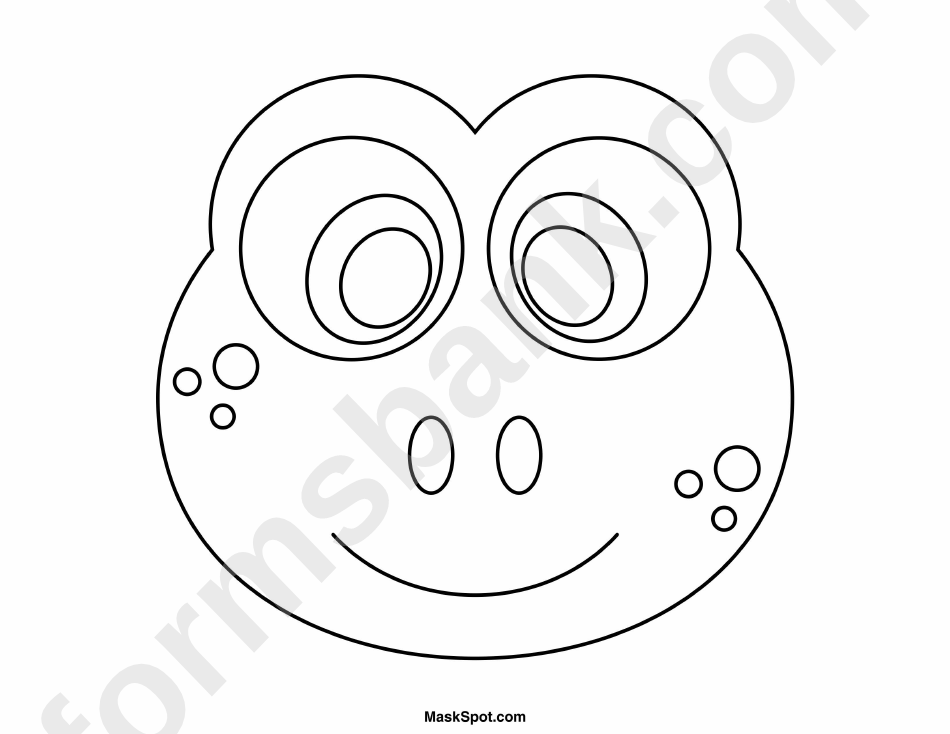 Frog Mask Template To Color printable pdf download