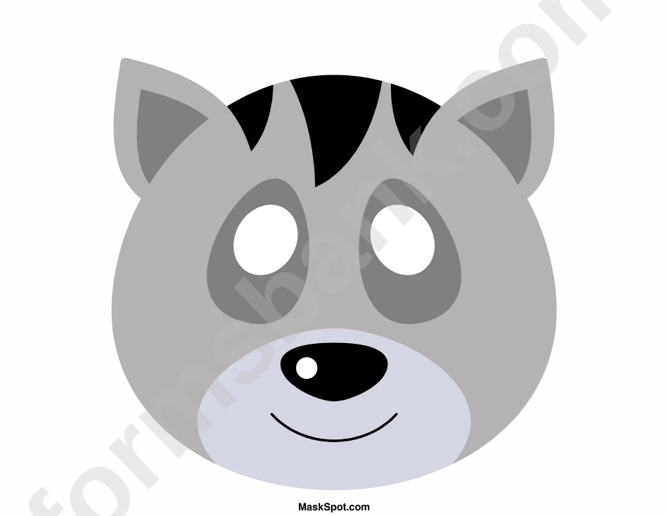 Raccoon Mask Template printable pdf download