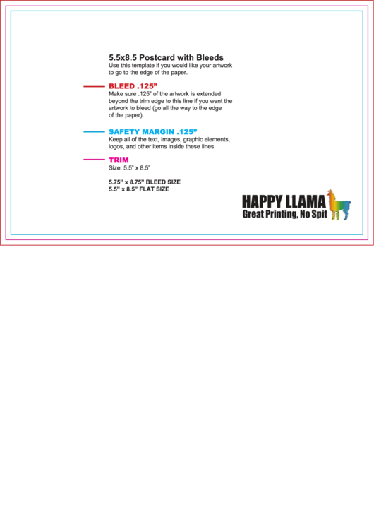5 5x8 5 Postcard Template Printable Pdf Download