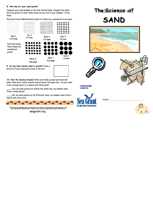 Sand Lab Book - New Jersey Sea Grant Consortium printable pdf download