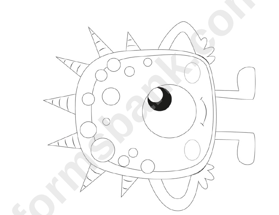 Monster Coloring Page printable pdf download