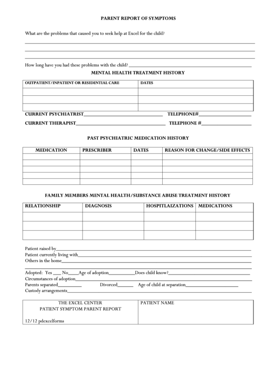 Top 38 Symptom Checklist Templates Free To Download In PDF Format