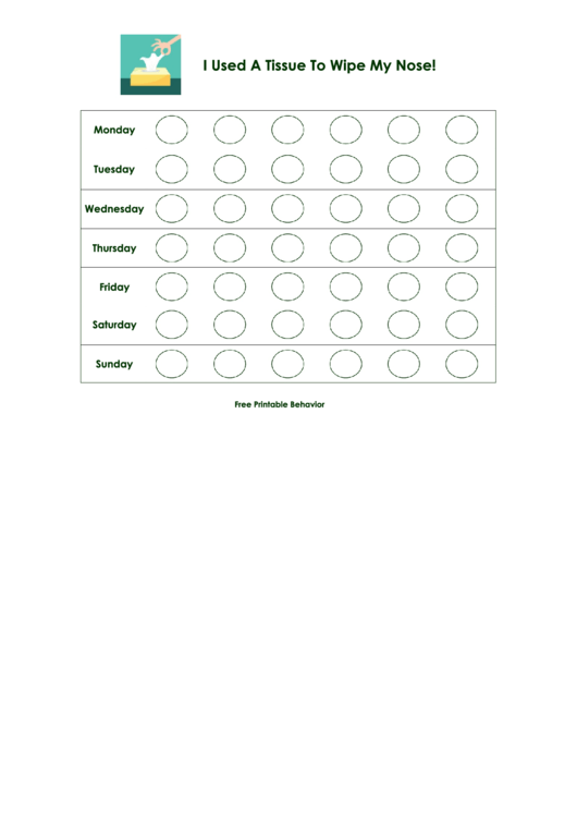 I Used A Tissue To Wipe My Nose Chart printable pdf download