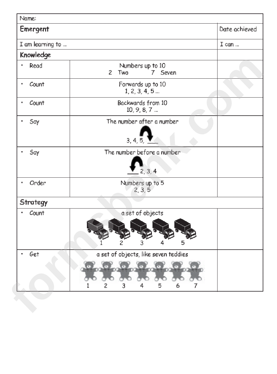 Emergent Kids Worksheet printable pdf download