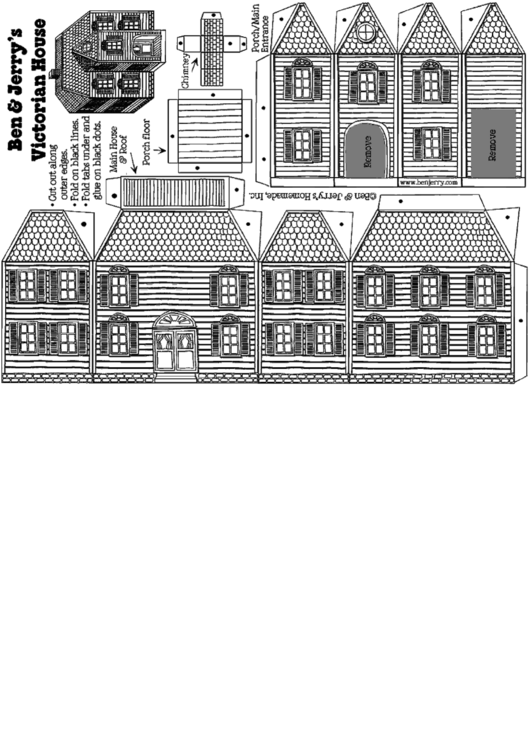 Victorian Gingerbread House Template