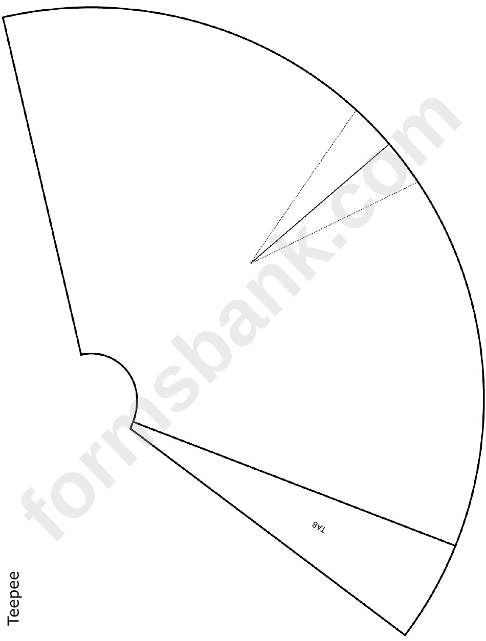 Plain Teepee Template Printable Pdf Download