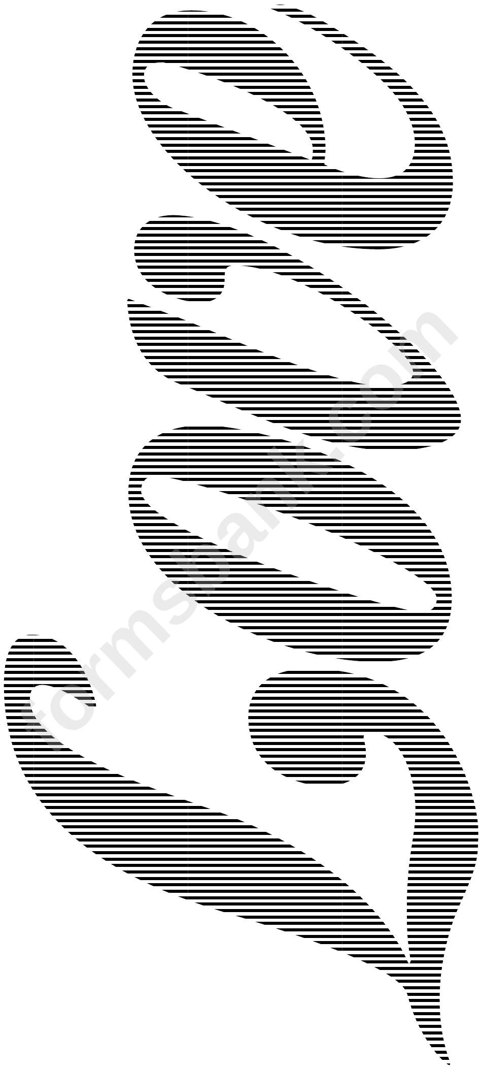 Lovefoldable Book Template - Cursive printable pdf download