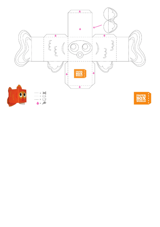 Fish Paper Toy Box Template printable pdf download