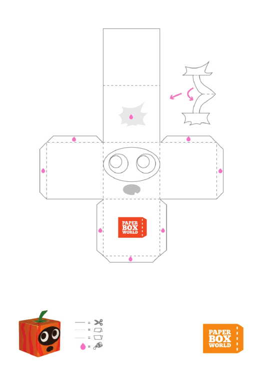 Pumpkin Paper Toy Box Template printable pdf download
