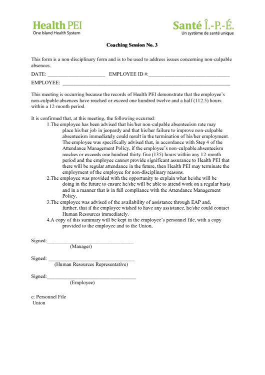 14 Employee Coaching Form Templates Free To Download In PDF