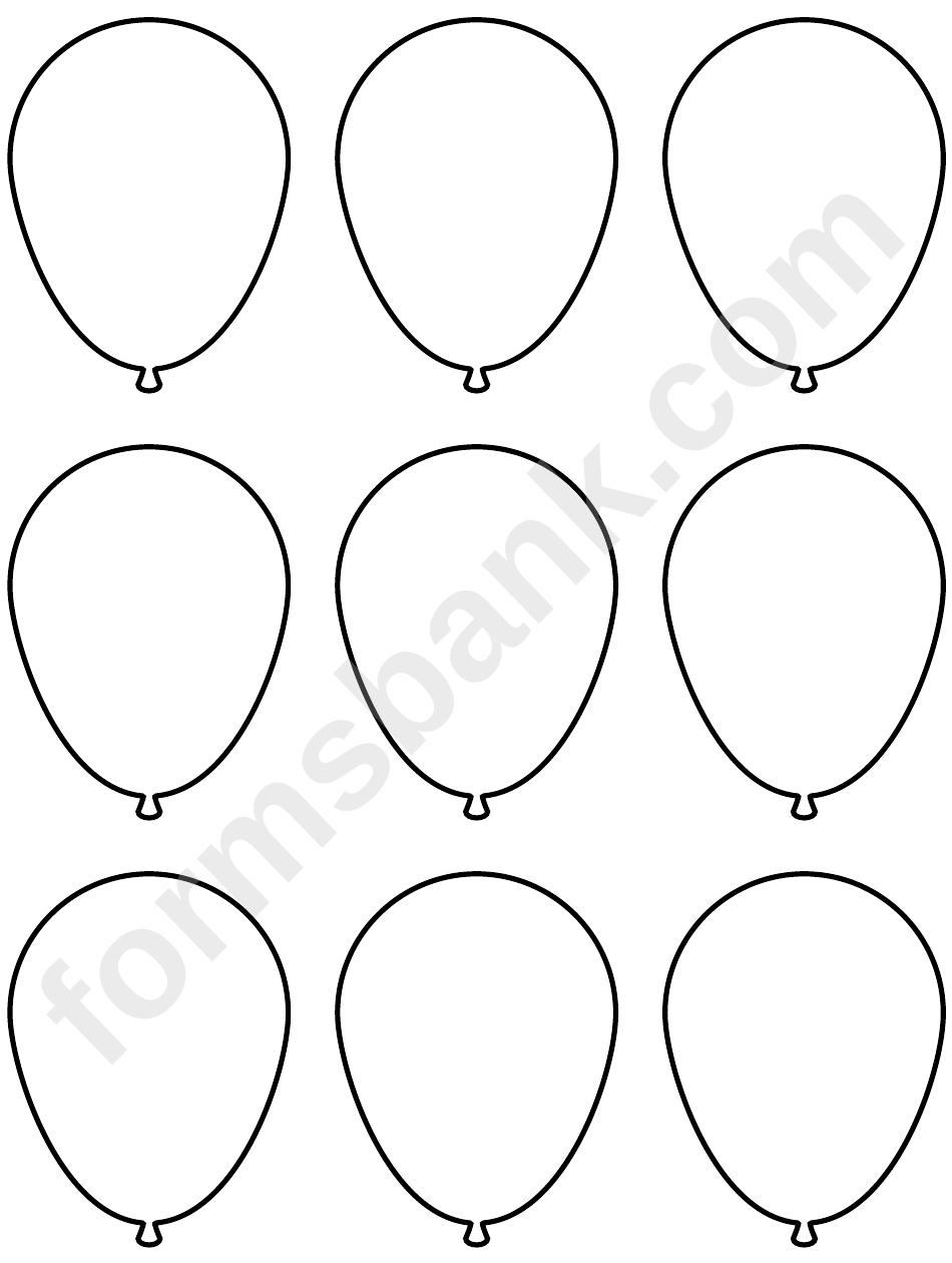 Balloon Template Free
