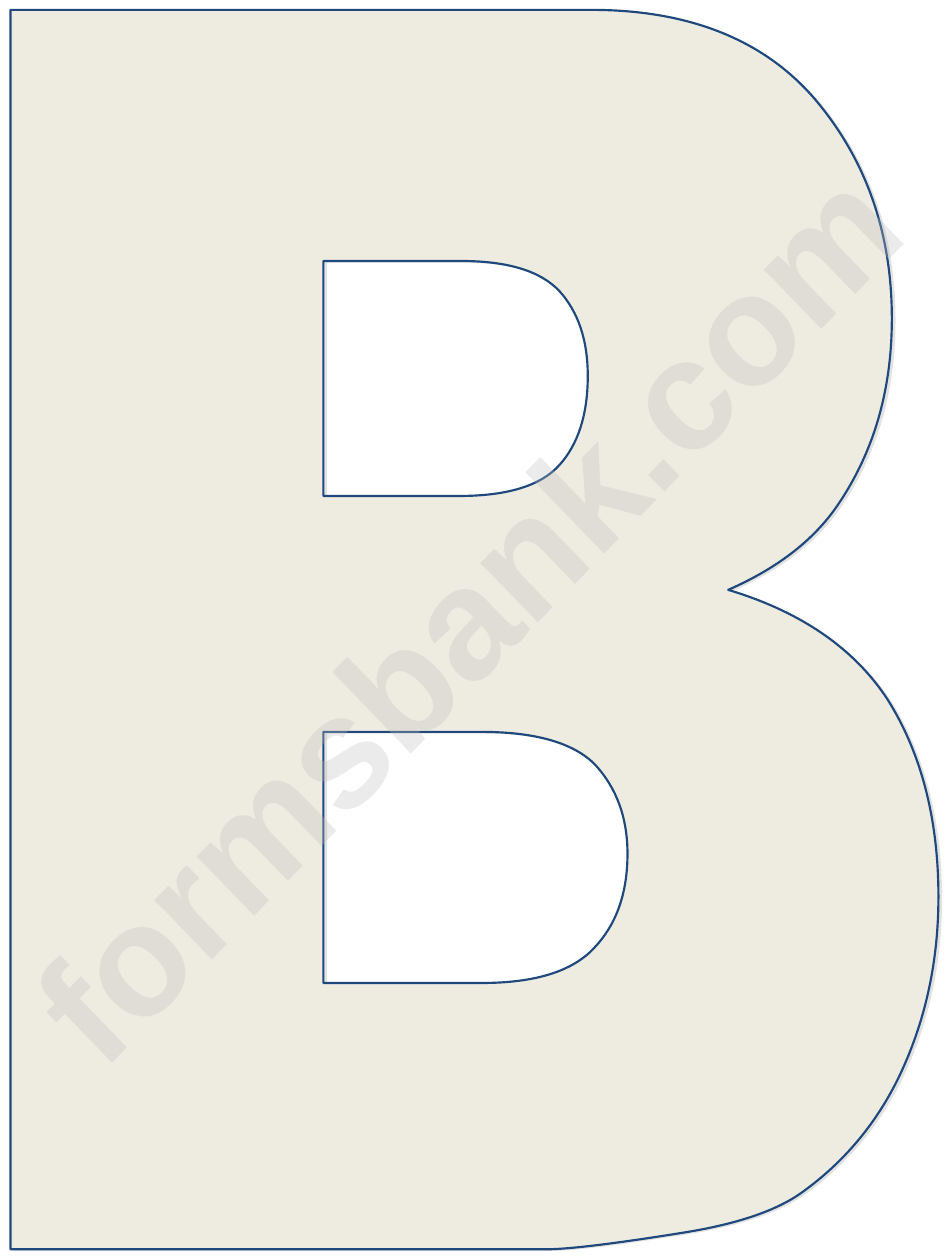 Letter B Chart printable pdf download