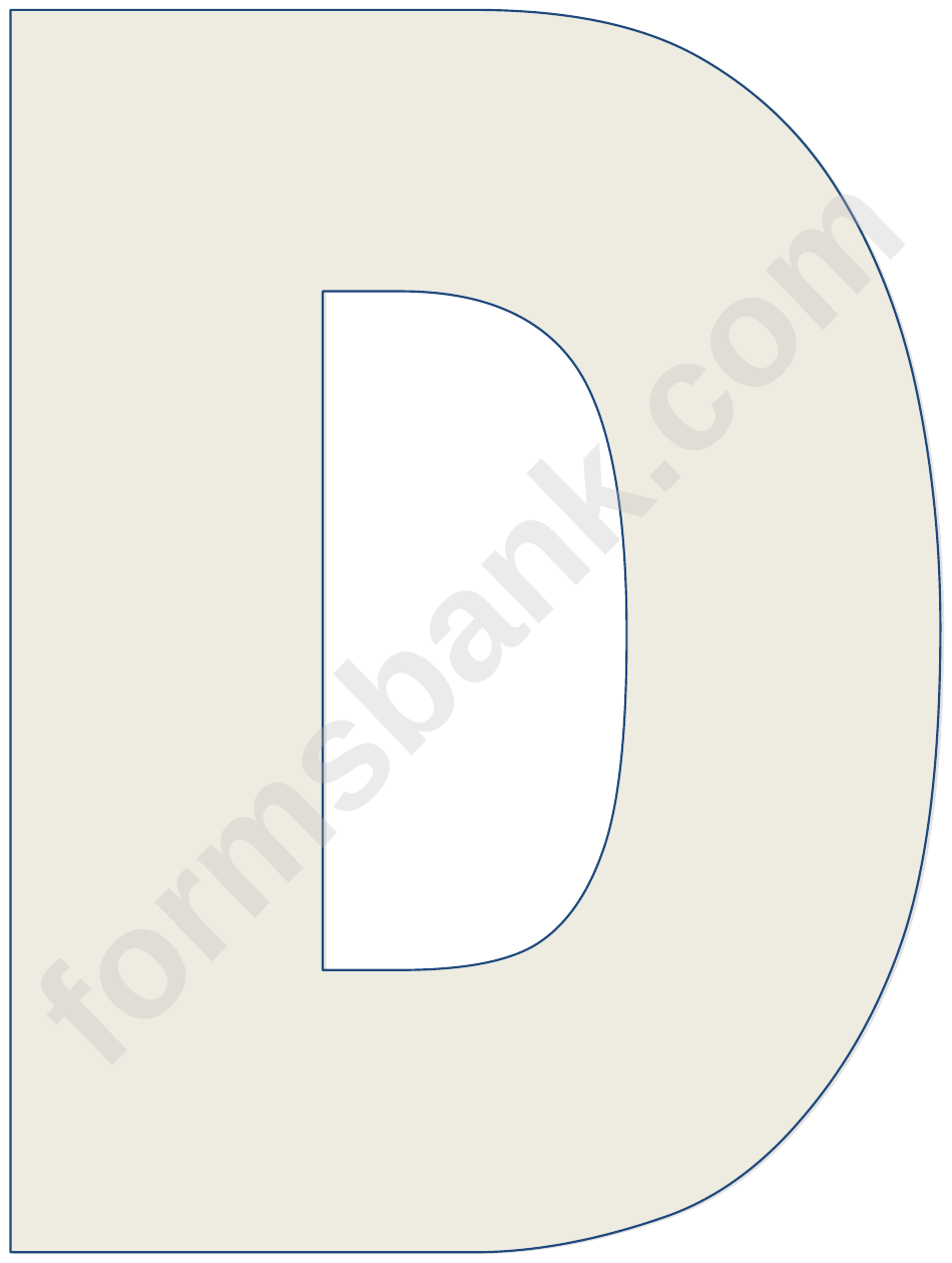 Letter D Chart printable pdf download