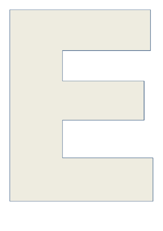 Letter E Chart printable pdf download