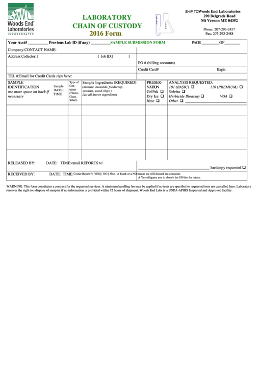 Printable Chain Of Custody Form Template Printable Templates