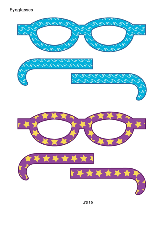 Eyeglasses Template printable pdf download