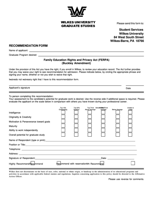 Two Recommendations printable pdf download