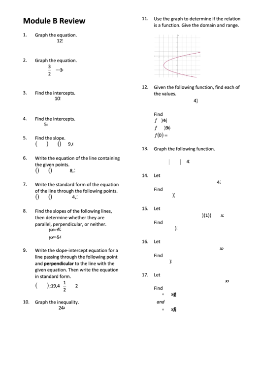 Graphing Equations printable pdf download