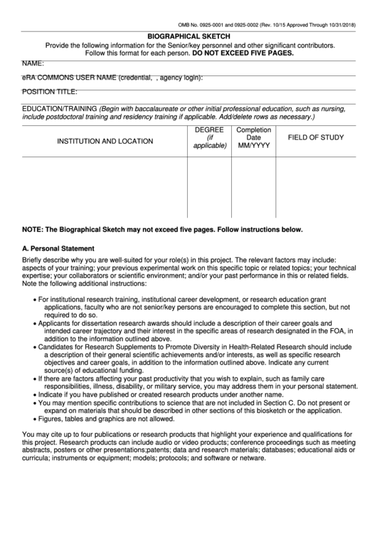 13 Nih Forms And Templates Free To Download In PDF