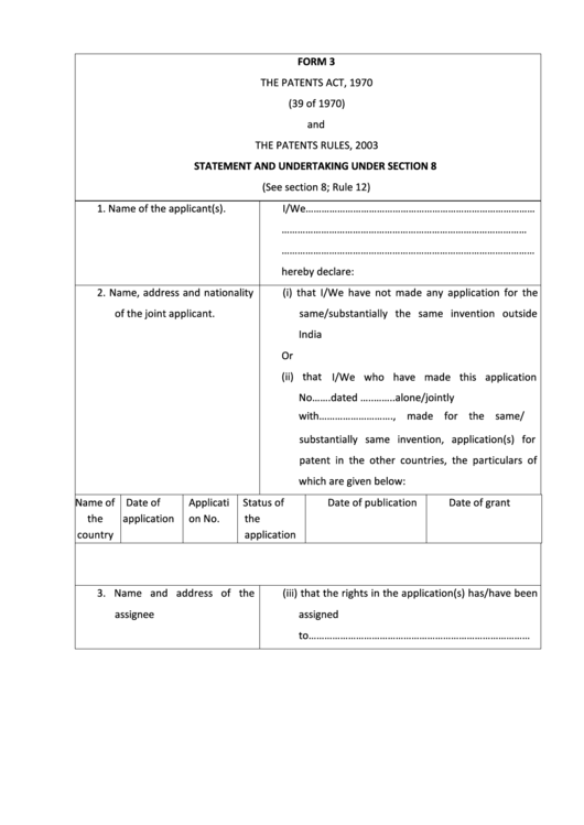 Statement And Undertaking printable pdf download