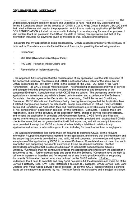 Ckgs Declaration printable pdf download