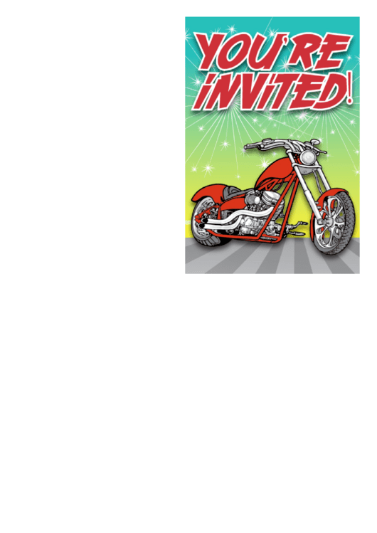 Motorbike Invitation Template printable pdf download