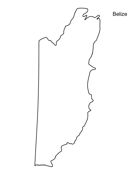 Belize Map Template printable pdf download