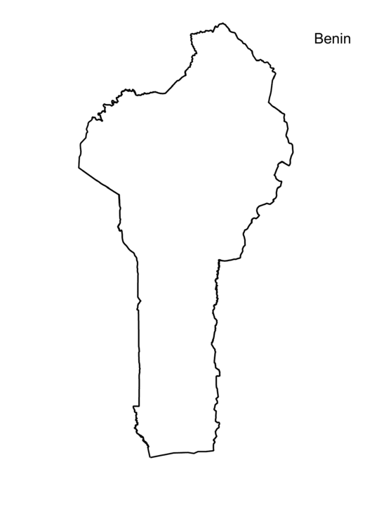 Benin Map Template printable pdf download