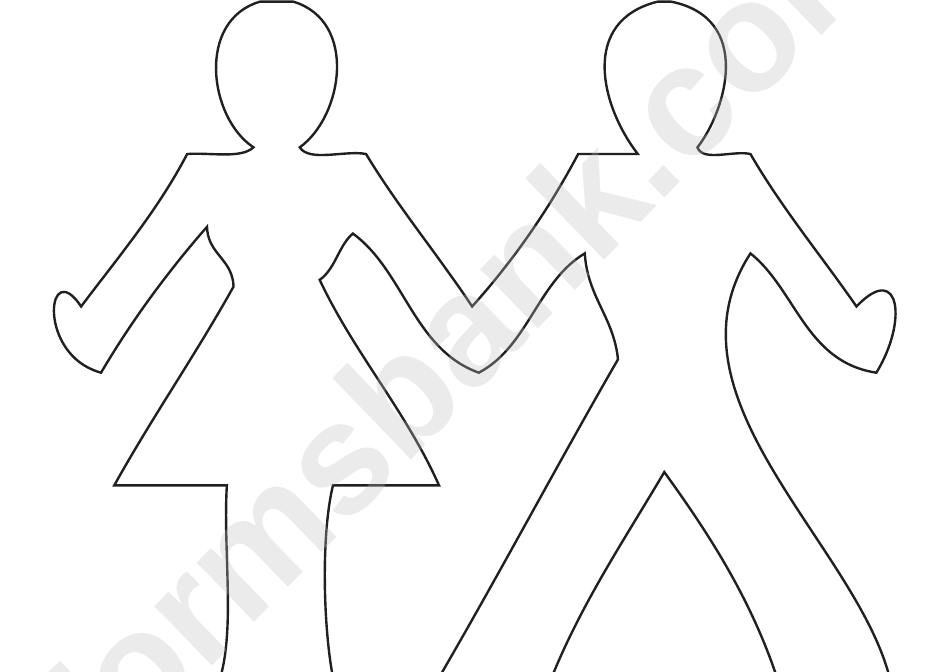 Paper Cut Out People printable pdf download