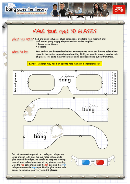 3d Glasses Template Printable Pdf Download
