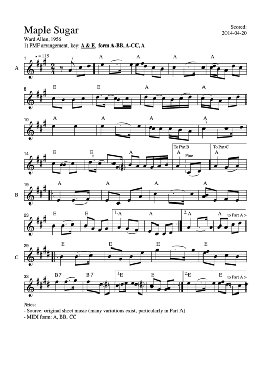 Maple - Sugar Ward Allen, 1956 printable pdf download