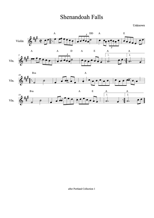 Shenandoah Falls printable pdf download